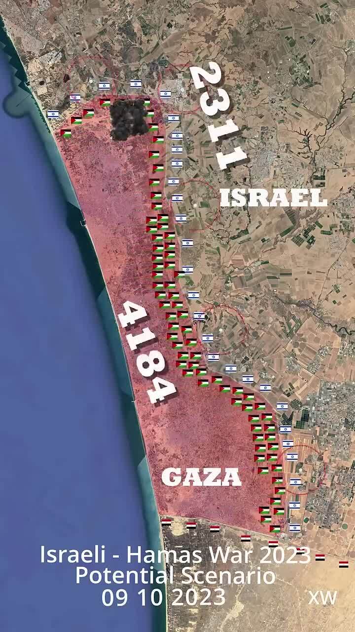 Israeli - Hamas War Animated Map 2023